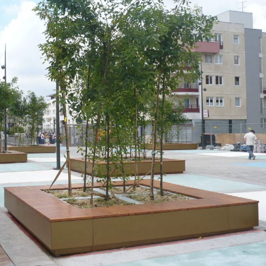 Square Bench Around Tree